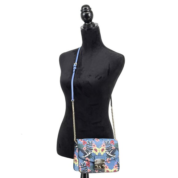 Furla | Bags | Furla Metropolis Crossbody Bag In Cornflower Blue Print ...